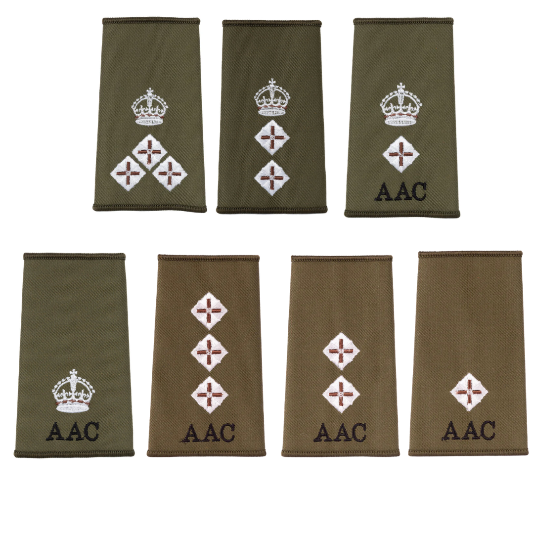 Officers' Olive Rank Slides - Tudor Crowns – AAC Store