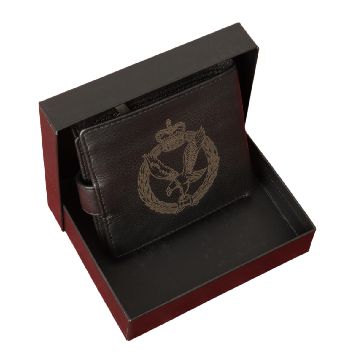 Black Leather Wallet - Cap Badge – AAC Store
